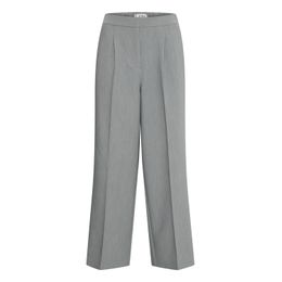 Marlene-Hose Ichi "Hose IHSARLA", Damen, Gr. 40, N-Gr, grau (grau melange), Obermaterial: 80% Polyester PES. 16% Viskose CV. 4% Elasthan EL., Hosen