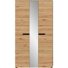 Garderobenschrank Home Affaire "REHAT, TOPSELLER, Breite 105cm, mit Spiegelt&uuml;r, viel Stauraum", basalt grau, artisan eiche nachbildung, B:105cm H:190cm, FSC-zertifizierter Holzwerkstoff, Schr&auml;nke, Garderobenschrank, Garderobe, Flurschrank, Dielenschrank, Kleiderschrank, Garderobenm&ouml;bel