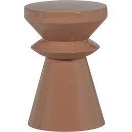 Beistelltisch Woood "Fedde mit Hochglanz-Metalloberfl&auml;che B 30 x T 30 x H 47 cm", altrosa, B:30cm H:47cm T:30cm, Tische, Beistelltisch, Tragkraft 25 kg, spielerischer Formgebung, pflegeleichte Oberfl&auml;che