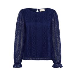 Langarmbluse Cream "Langarm-Bluse CRValerie", Damen, Gr. 38, blau (ocean cavern), Obermaterial: 100% Polyester PES., Blusen