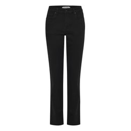 Regular-fit-Jeans Pulz Jeans "Jeans PZEMMA", Damen, Gr. 31, L&auml;nge 30, schwarz (schwarz denim), Obermaterial: 91% Baumwolle CO. 6% Polyester PES. 3% Elasthan EL., Jeans