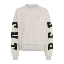 Sweatshirt Kaffe "Sweatshirt KAlise", Damen, Gr. XL, grau (grau melange), Obermaterial: 50% Baumwolle CO. 50% Polyester PES., Sweatshirts Sweatshirt