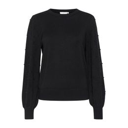 Strickpullover Kaffe "Strickpullover KAkaren", Damen, Gr. XS, schwarz (schwarz deep), Obermaterial: 80% Viskose CV. 20% Nylon NY., Pullover Strickpullover