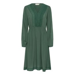 Midikleid Kaffe "Kleid KAfreia", Damen, Gr. 36, N-Gr, gr&uuml;n (garden topiary cc.), Obermaterial: 100% Viskose CV., Kleider Midikleid