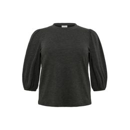 Langarmbluse Kaffe "Langarm-Shirt KAjanna", Damen, Gr. S, schwarz (schwarz oyster), Obermaterial: 75% Polyester PES. 22% Viskose CV. 3% Elasthan EL., Blusen