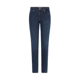 Regular-fit-Jeans Pulz Jeans "Jeans PZEMMELINA", Damen, Gr. 33, L&auml;nge 30, blau (dunkelblau denim), Obermaterial: 91% Baumwolle CO. 6% Polyester PES. 3% Elasthan EL., Jeans