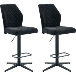 Barhocker Hela "BABSI", schwarz, B:41,5cm H:99cm T:56,5cm, 100% Polyester, Hocker, Barhocker, 360 drehbar, h&ouml;henverstellbar mit Gasdruckfeder, Sternfu&szlig;