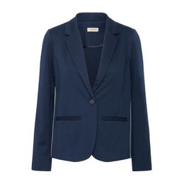 Blusenblazer Fransa "Blazer FRBLAZER", Damen, Gr. M, blau ((noos) schwarz peacoat), Obermaterial: 74% Polyester PES. 21% Viskose CV. 5% Elasthan EL., Blazer Blusenblazer