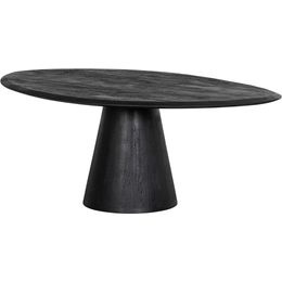 Couchtisch Woood "Posture aus Mangoholz mit organischer Platte und Standfu&szlig; 120x80x47 cm", schwarz, B:120cm H:47cm T:80cm, Tische, Couchtisch, Tragkraft 15 kg, Standfu&szlig; &Oslash; 19&ndash;39 cm, Plattendicke 3 cm