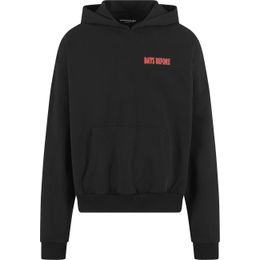 Kapuzensweatshirt "Upscale by Mister Tee Days Before Overize Hoody", Herren, Gr. XL, schwarz, 100% Baumwolle, UPSCALE BY MISTER TEE, bedruckt, Sweatshirts