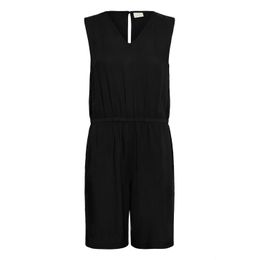 Jumpsuit Kaffe "Overall KAmilia", Damen, Gr. 34, N-Gr, schwarz (schwarz deep), Obermaterial: 70% Viskose CV. 30% Leinen LI., Overalls Jumpsuit