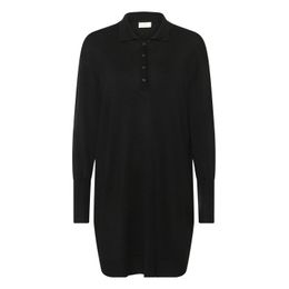 Midikleid Kaffe "Kleid KAlizza", Damen, Gr. L, N-Gr, schwarz (schwarz deep), Obermaterial: 80% Viskose CV. 20% Nylon NY., Kleider Midikleid