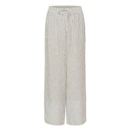 Marlene-Hose Kaffe "Hose KAmilia", Damen, Gr. 40, N-Gr, wei&szlig; (chalk, schwarz stripe), Obermaterial: 70% Viskose CV. 30% Leinen LI., Hosen