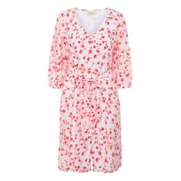 Midikleid Cream "Kleid CRGiselle", Damen, Gr. 38, N-Gr, pink (pink rot flower), Obermaterial: 75% Viskose CV. 25% Nylon NY., Kleider Midikleid