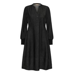 Midikleid Culture "Kleid CUallura", Damen, Gr. S, N-Gr, schwarz (schwarz wash), Obermaterial: 90% Baumwolle CO. 10% Lyocell CLY., Kleider Midikleid