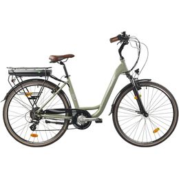 E-Bike Llobe "City E-Bike 28" County gr&uuml;n" Gr. 47, gr&uuml;n, schwarz, Elektrofahrr&auml;der, 47cm, 28 Zoll (71,12cm)