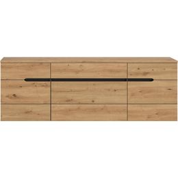 Garderobenschrank Home Affaire "REHAT, TOPSELLER, Breite 176 cm, h&auml;ngende Montage, viel Stauraum", basalt grau, artisan eiche nachbildung, B:176cm H:60cm, FSC-zertifizierter Holzwerkstoff, Schr&auml;nke, Garderobenschrank, Garderobe, Flurschrank, Dielenschrank, Kleiderschrank, Garderobenm&ouml;bel