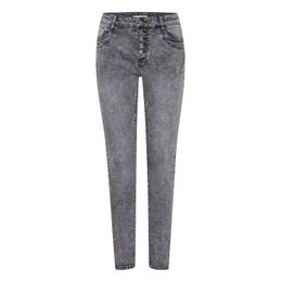 Regular-fit-Jeans B.Young "Jeans BXKAILY", Damen, Gr. 42, N-Gr, grau (mid grau denim), Obermaterial: 56% Baumwolle CO. 30% Viskose CV. 12% Polyester PES. 2% Elasthan EL., Jeans