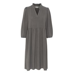 Midikleid Kaffe "Kleid KAedna", Damen, Gr. 38, N-Gr, schwarz (schwarz oyster), Obermaterial: 56% Polyester PES. 44% Viskose CV., Kleider Midikleid
