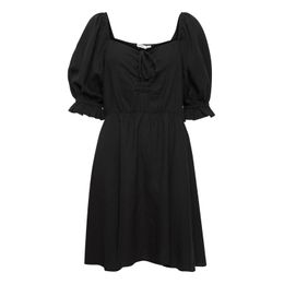 Midikleid B.Young "Kleid BYFALAKKA", Damen, Gr. 36, N-Gr, schwarz, Obermaterial: 55% Leinen LI. 45% Viskose CV., Kleider Midikleid