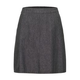 Midirock Kaffe "Rock BPalice", Damen, Gr. XXL, grau (grau washed denim), Obermaterial: 100% Baumwolle CO., R&ouml;cke