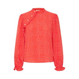Langarmbluse Ichi "Langarm-Bluse IXTANYA", Damen, Gr. 34, rot (racing rot), Obermaterial: 100% Polyester PES., Blusen