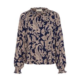 Langarmbluse Cream "Langarm-Bluse CRLucy", Damen, Gr. 36, blau (blau paisley), Obermaterial: 100% Viskose CV., Blusen