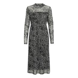 Midikleid Kaffe "Kleid KAjohanna", Damen, Gr. XS, N-Gr, beige (major braun, schwarz leopard), Obermaterial: 95% Polyester PES. 5% Elasthan EL., Kleider Midikleid