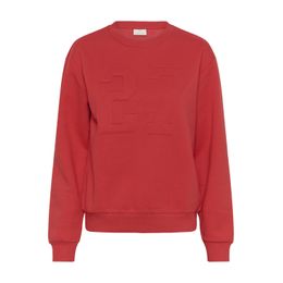 Sweatshirt Kaffe "Sweatshirt KAlea", Damen, Gr. S, rot (lollipop), Obermaterial: 85% Baumwolle CO. 15% Polyester PES., Sweatshirts Sweatshirt