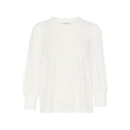 Langarmbluse Kaffe "Langarm-Bluse KAtio", Damen, Gr. M, wei&szlig; (chalk), Obermaterial: 99% Polyester PES. 1% Elasthan EL., Blusen