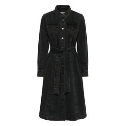 Jeanskleid Kaffe "Denimkleid KAcarly", Damen, Gr. 34, N-Gr, schwarz (schwarz washed denim), Obermaterial: 100% Baumwolle CO., Kleider