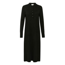 Midikleid Kaffe "Kleid KAhectra", Damen, Gr. XS, N-Gr, schwarz (schwarz deep), Obermaterial: 52% Polyacryl PAN. 27% Polyamid PA. 21% Wolle mw., Kleider Midikleid