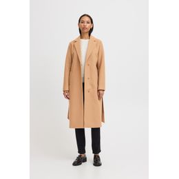 Wintermantel Ichi "Jacke IHJANNET", Damen, Gr. 42, beige (tiger's eye), Obermaterial: 100% Polyester PES., M&auml;ntel Wintermantel