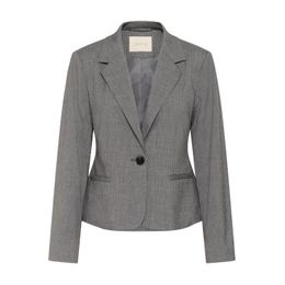 Blusenblazer Kaffe "Blazer KAellie", Damen, Gr. 40, grau (grau melange, chalk stripe), Obermaterial: 96% Polyester PES. 4% Elasthan EL., Blazer Blusenblazer