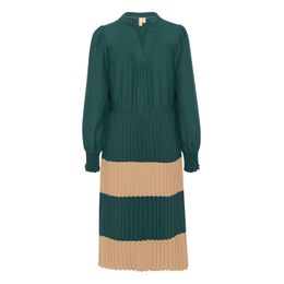 Midikleid Culture "Kleid CUbetty", Damen, Gr. XXL, N-Gr, beige (botanical garden, dune), Obermaterial: 100% Polyester PES., Kleider Midikleid