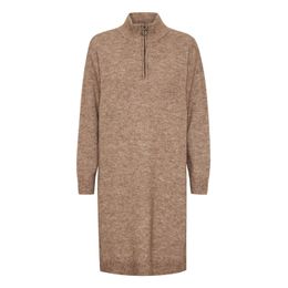 Midikleid Fransa "Kleid FRSANNY", Damen, Gr. M, N-Gr, beige (rain drum melange), Obermaterial: 55% Polyester PES. 30% Wolle mw. 10% Nylon NY. 5% Elasthan EL., Kleider Midikleid