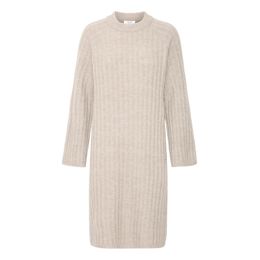 Midikleid B.Young "Kleid BYMARIANNE", Damen, Gr. M, N-Gr, beige (string melange), Obermaterial: 54% Polyester PES. 36% Polyacryl PAN. 8% Wolle mw. 2% Elasthan EL., Kleider Midikleid