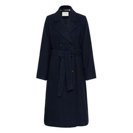 Wintermantel Kaffe "Jacke KAfanny", Damen, Gr. 44, blau (midnight marine cc), Obermaterial: 75% Polyester PES. 25% Wolle mw., M&auml;ntel Wintermantel
