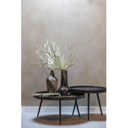 Beistelltisch Woood "Bounds breiter Ausf&uuml;hrung mit Multiplex-Zinkbeschichtung &Oslash; 76 x 40 cm", antik, gold, B:76cm H:37cm T:76cm, Tische, Beistelltisch, 4 cm Randerh&ouml;hung, Metallbeine H&ouml;he 36 cm, Tragkraft 20 kg