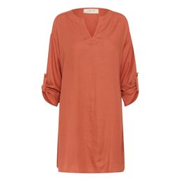 Midikleid Cream "Kleid CRVenta", Damen, Gr. 38, N-Gr, rot (bruschetta), Obermaterial: 70% Viskose CV. 30% Leinen LI., Kleider Midikleid