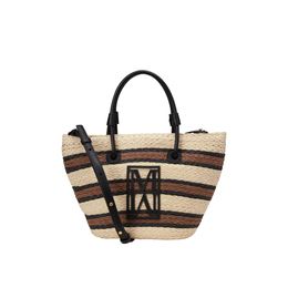 Marc O'Polo Shopper MARC O'POLO "mit edlen Echtleder-Details", Damen, Gr. B/H/T: 34cm x 22cm x 9cm, light raffia, Papierstroh, unifarben, Taschen Shopper