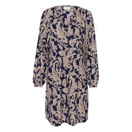 Midikleid Cream "Kleid CRLucy", Damen, Gr. 38, N-Gr, blau (blau paisley), Obermaterial: 100% Viskose CV., Kleider Midikleid
