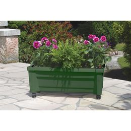 Pflanzk&uuml;bel KHW, gr&uuml;n, B:79cm H:33cm T:35cm, Kunststoff, Pflanzgef&auml;&szlig;e, Pflanzk&uuml;bel, Kunststoff, BxTxH: 79x35x33 cm