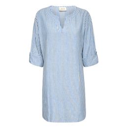 Midikleid Cream "Kleid CRVenta", Damen, Gr. 36, N-Gr, blau (blau milkboy), Obermaterial: 70% Viskose CV. 30% Leinen LI., Kleider Midikleid