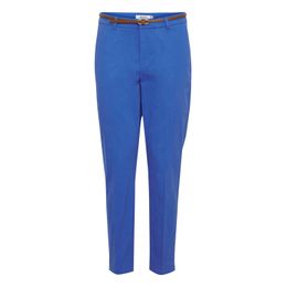 Stoffhose B.Young "Hose BYDAYS", Damen, Gr. 34, N-Gr, blau (strong blau), Obermaterial: 98% Baumwolle CO. 2% Elasthan EL., Hosen Stoffhose