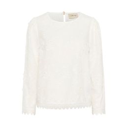 Langarmbluse Cream "Langarm-Bluse CRHilda", Damen, Gr. 40, wei&szlig; (snow wei&szlig;), Obermaterial: 100% Baumwolle CO., Blusen