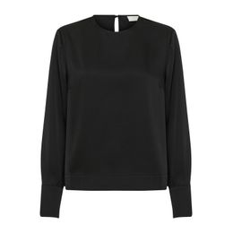 Langarmbluse Kaffe "Langarm-Bluse KAbonita", Damen, Gr. 42, schwarz (schwarz deep), Obermaterial: 100% Polyester PES., Blusen