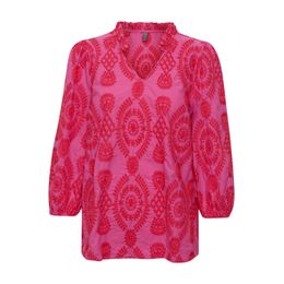 Kurzarmbluse Culture "Kurzarm-Bluse CUtia", Damen, Gr. XS, pink (fuchsia pink), Obermaterial: 100% Baumwolle CO., Blusen