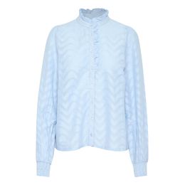 Langarmhemd Kaffe "Langarm - Hemd KAvictoria", Damen, Gr. 38, N-Gr, blau (soft chambray), Obermaterial: 100% Baumwolle CO., Hemden