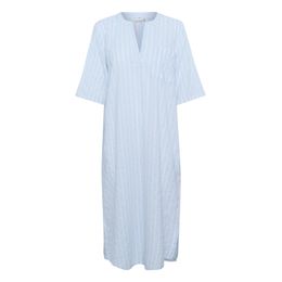 Midikleid Kaffe "Kleid KAsara", Damen, Gr. 34, N-Gr, blau (blau, wei&szlig; stripe), Obermaterial: 100% Baumwolle CO., Kleider Midikleid
